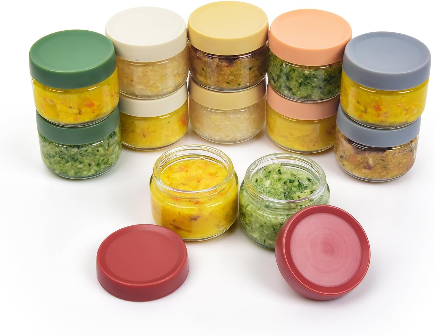 2 oz Glass Jars with Lids Dressing Containers Sauce Cups Mini Condiment ...