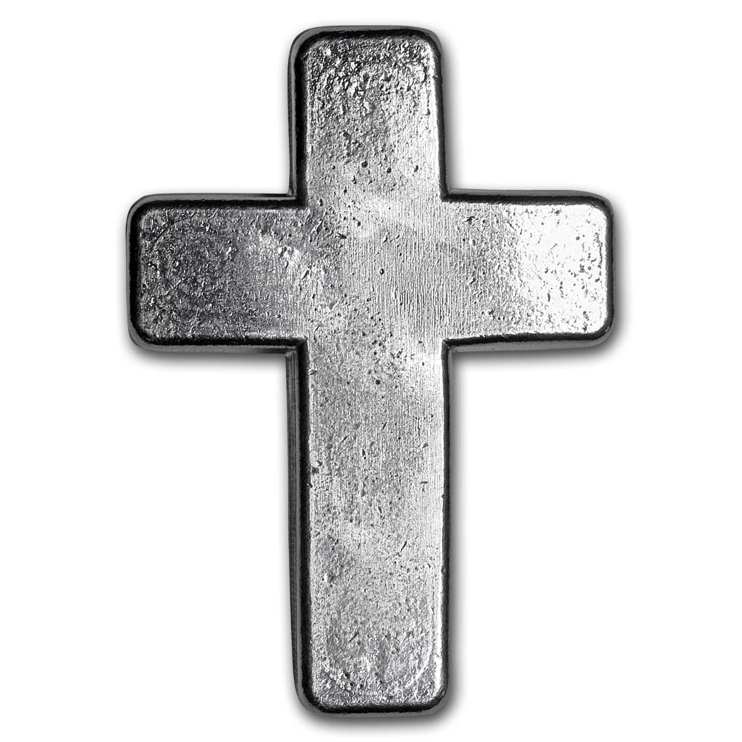9Fine Mint 2 oz Hand Poured Silver Cross - .999 Fine Bullion - Walmart.com