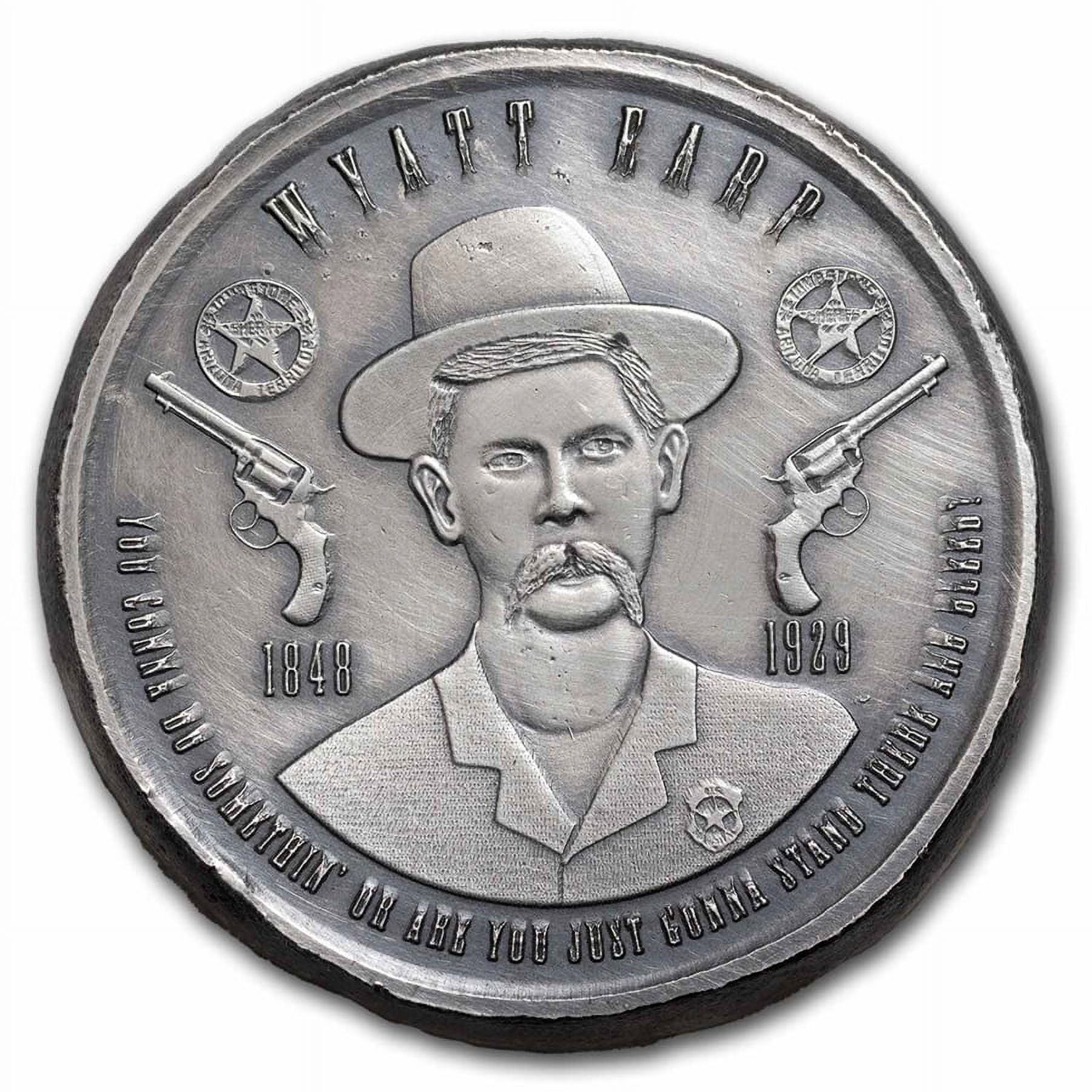 2 oz Hand Poured Silver Round - Wyatt Earp - Walmart.com