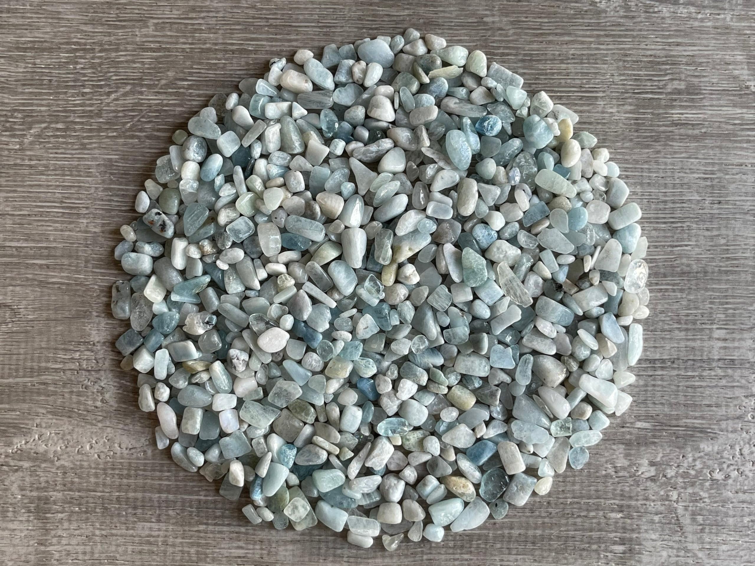 2 oz Lot Natural Aquamarine Semi Tumbled Gemstone Chips, Crushed Mini ...