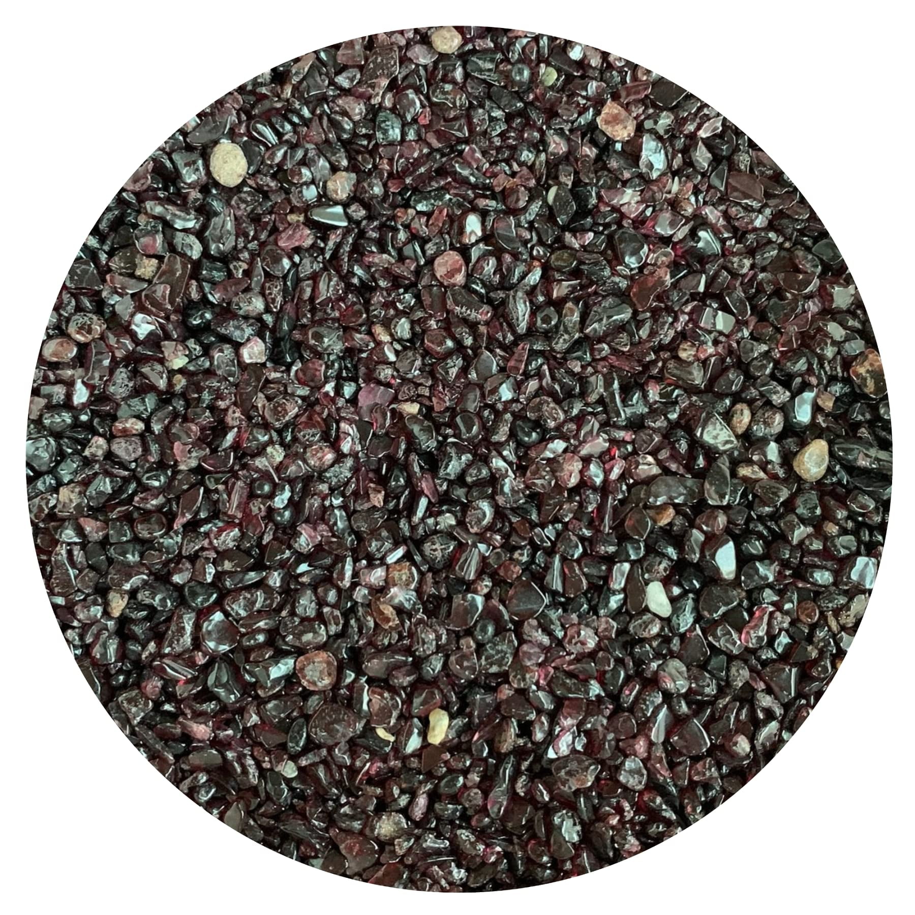 2 oz Lot Natural Semi Garnet Tumbled Gemstone Chips, Crushed Mini ...