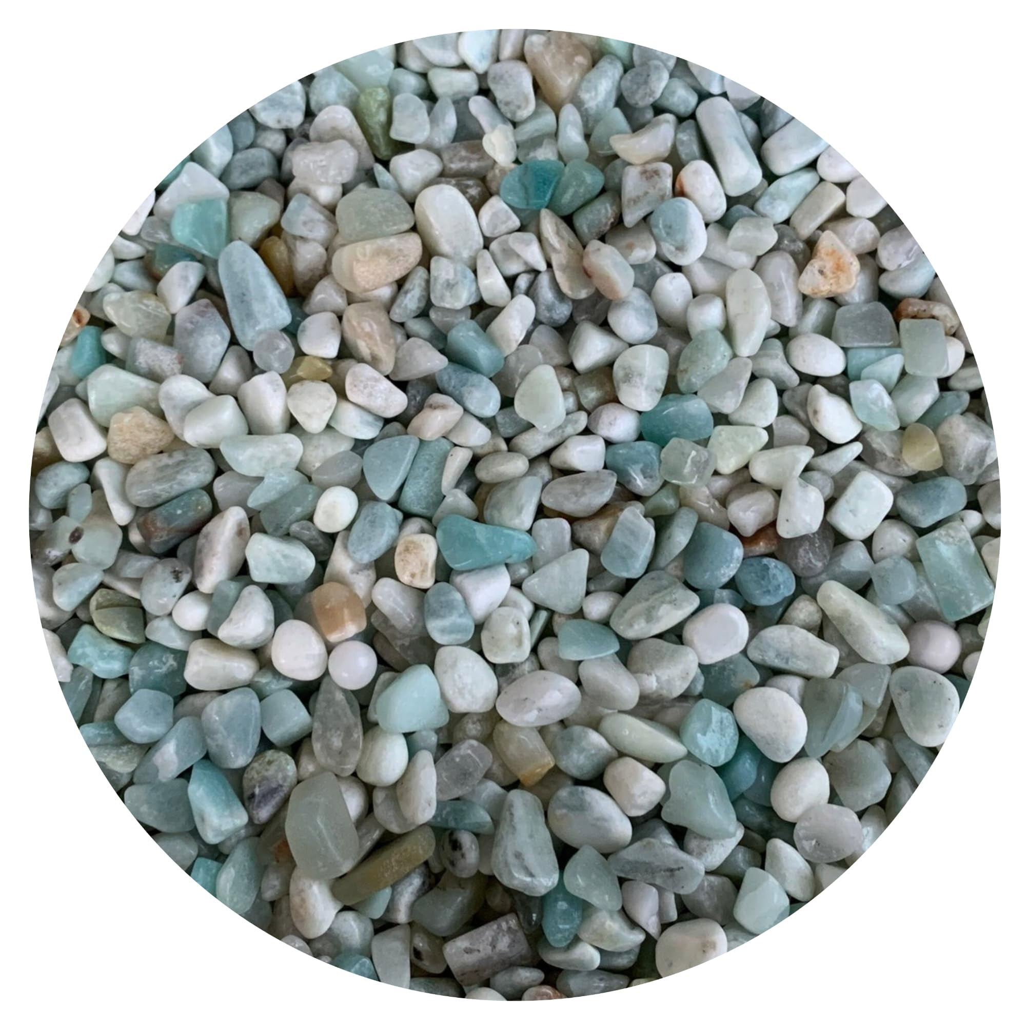2 oz Lot Natural Semi Tumbled Amazonite Gemstone Chips, Genuine Crushed ...