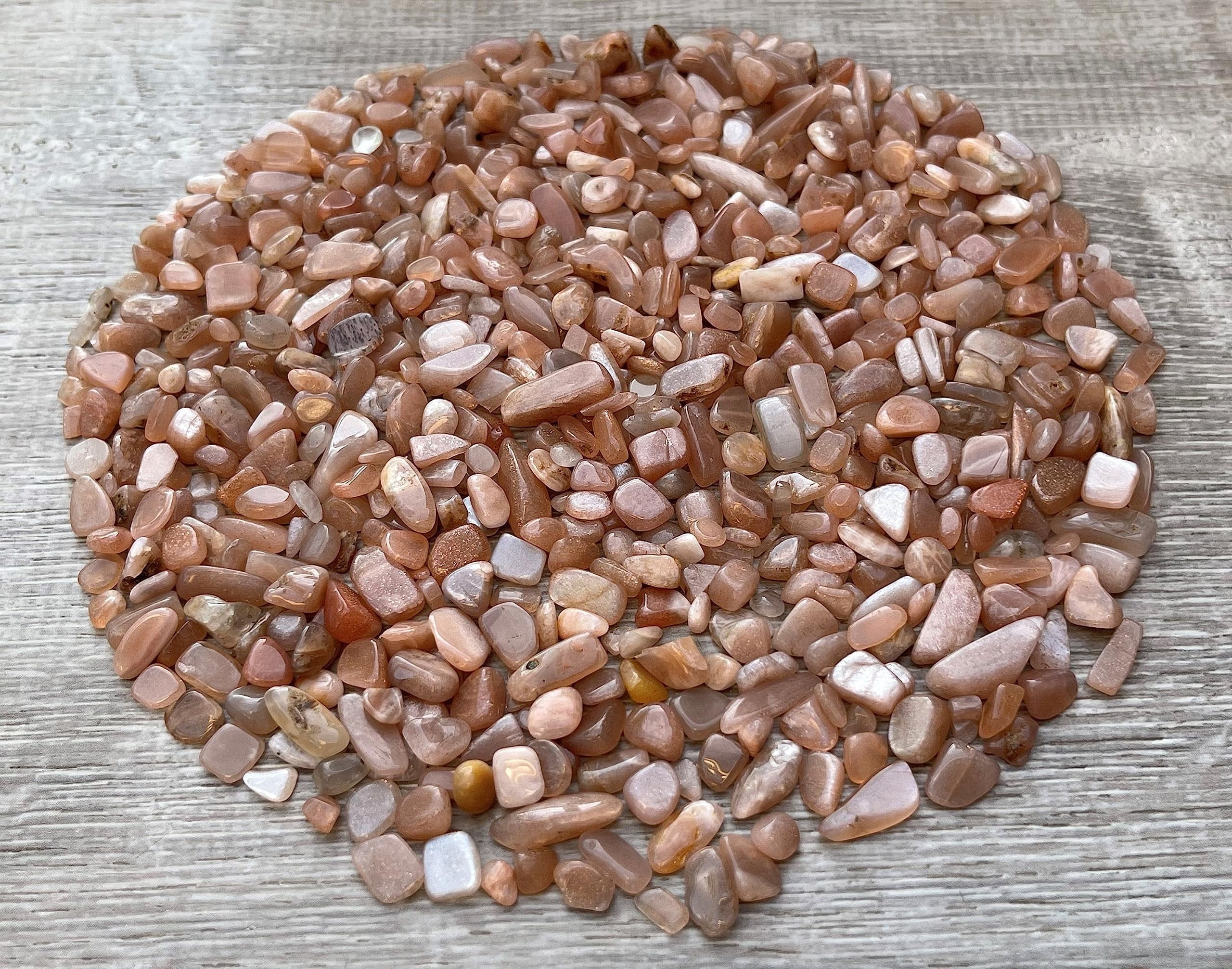2 oz Lot Natural Semi Tumbled Gemstone Chips, Crushed Mini Crystals ...