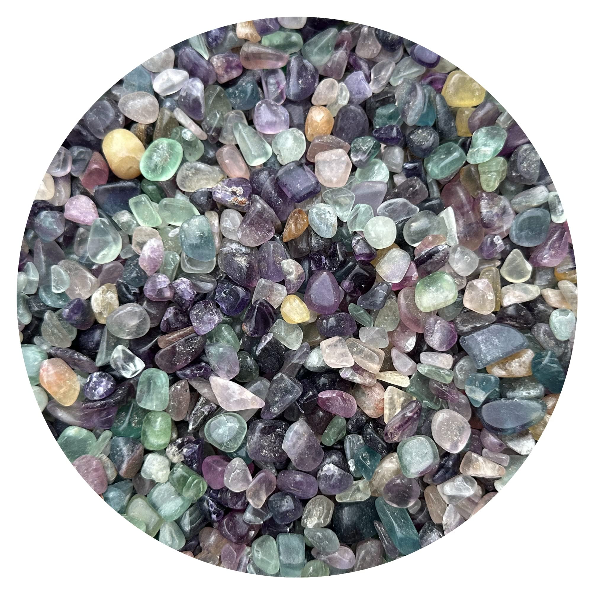 2 oz Lot Natural Semi Tumbled Gemstone Chips, Crushed Mini Crystals ...