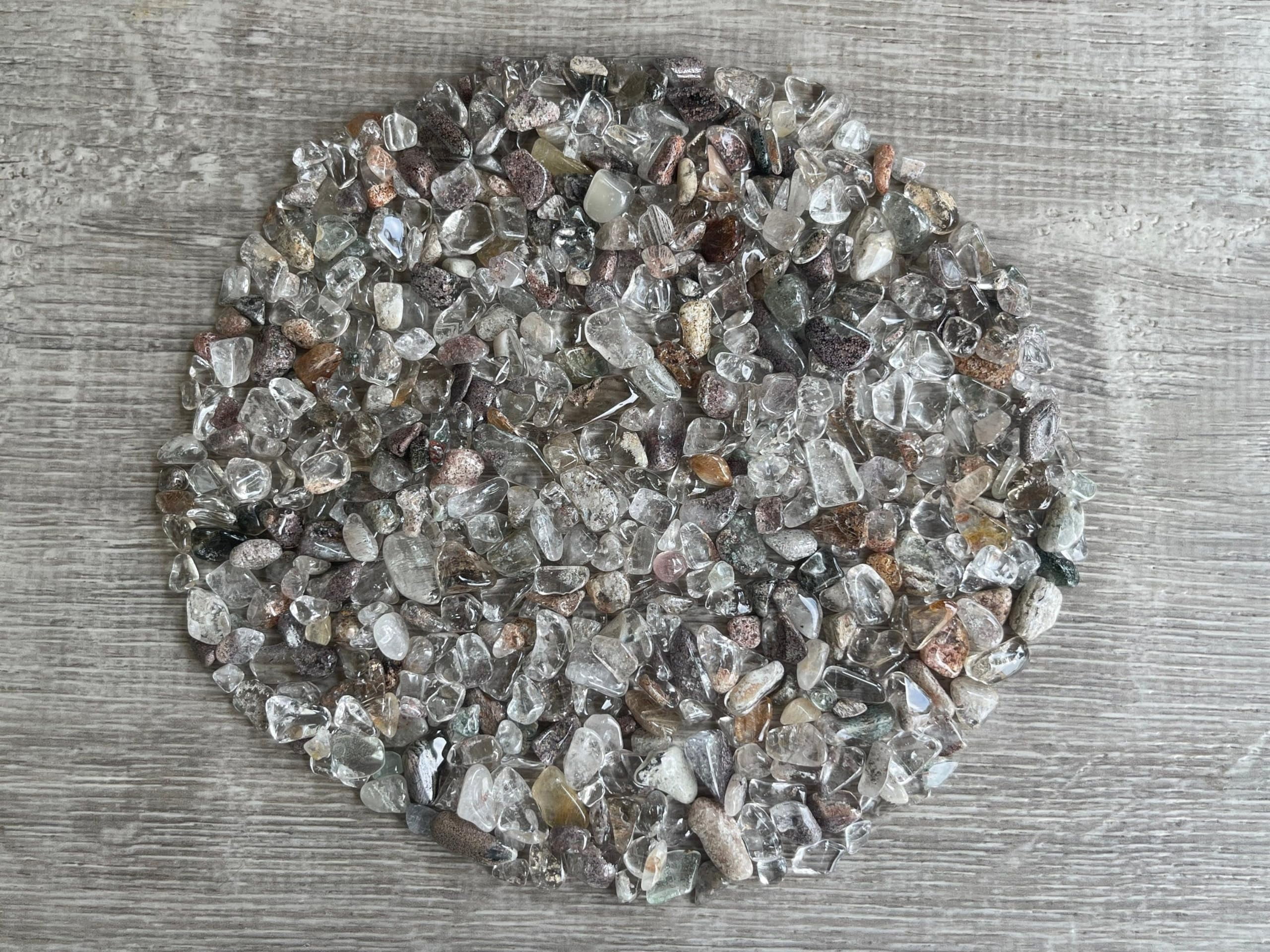 2 oz Lot Natural Semi Tumbled Gemstone Chips, Crushed Mini Crystals ...