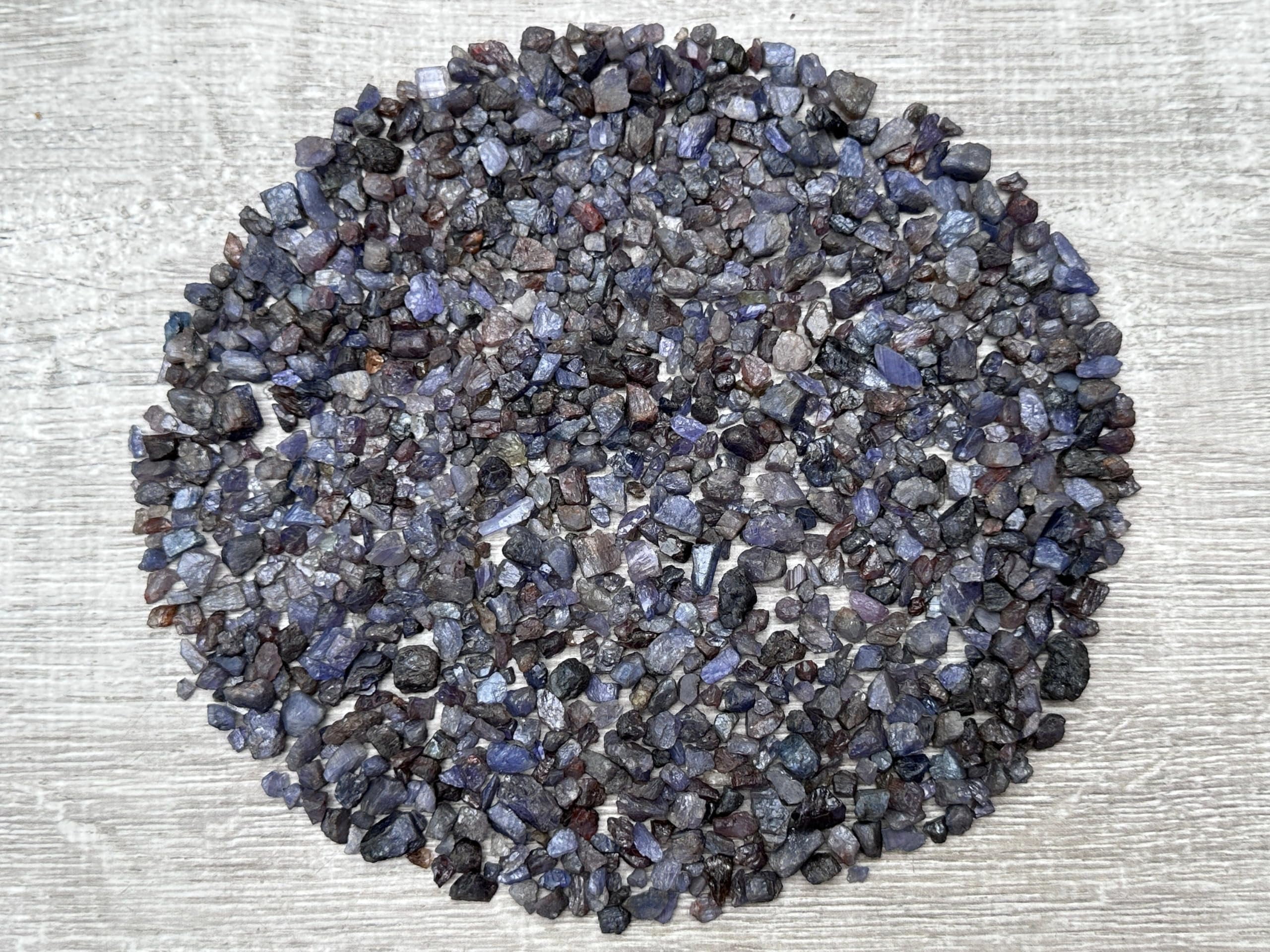 2 oz Lot Natural Semi Tumbled Gemstone Chips, Crushed Mini Crystals ...