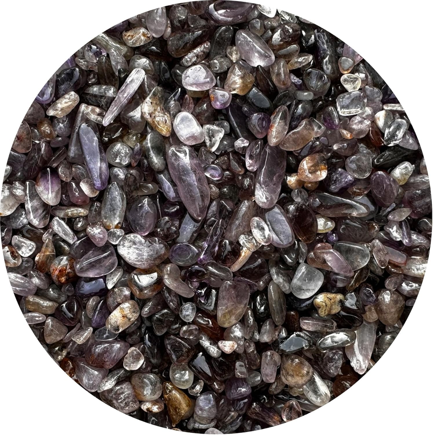 2 oz Lot Natural Semi Tumbled Gemstone Chips, Crushed Mini Crystals ...