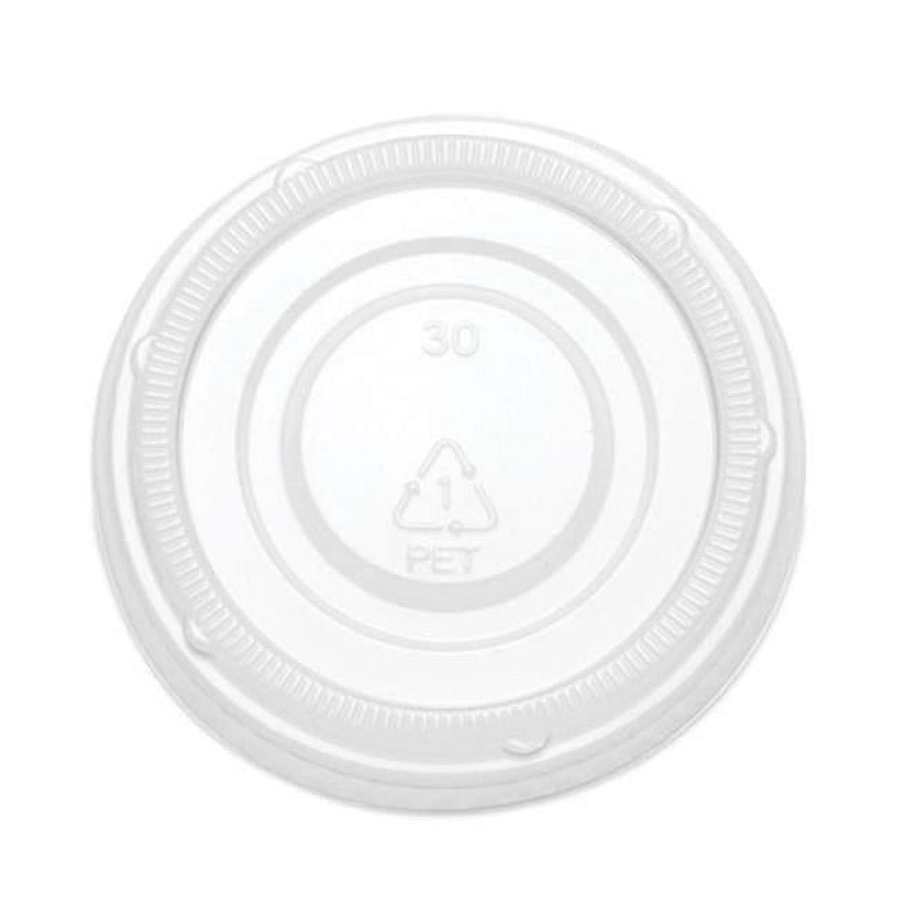 InvenciOn Plastic Disposable Durable Portion Cup Lids, 2 oz, 2500 Case ...