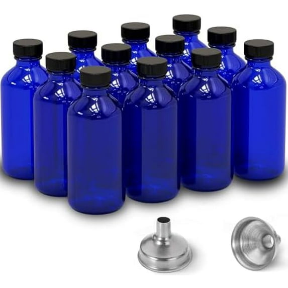 2 oz Shot Bottles with Caps & Stainless Steel Funnels, Juicing Bottle ...