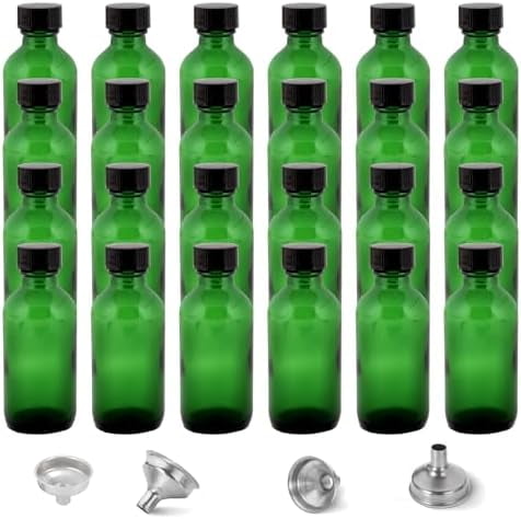 2 oz Shot Bottles with Caps & Stainless Steel Funnels, Juicing Bottle ...