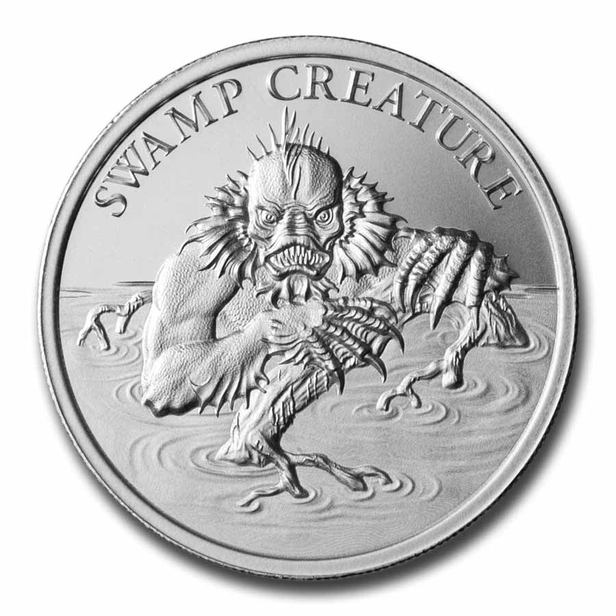 2 oz Silver HR Round - Vintage Horror Series: Swamp Creature - Walmart.com