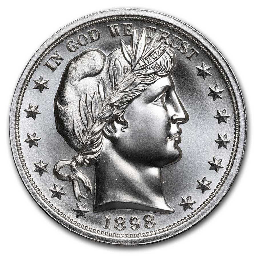 2 oz Silver High Relief Round - Barber Half - Walmart.com
