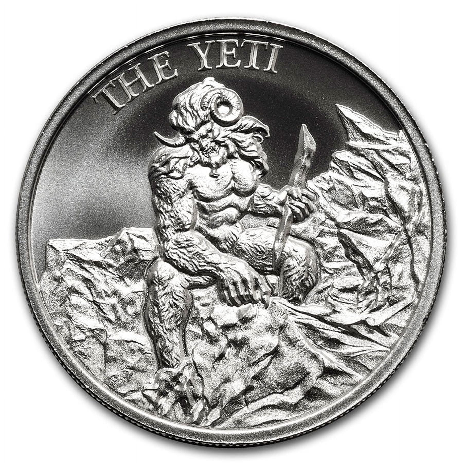 2 oz Silver High Relief Round - The Yeti - Walmart.com