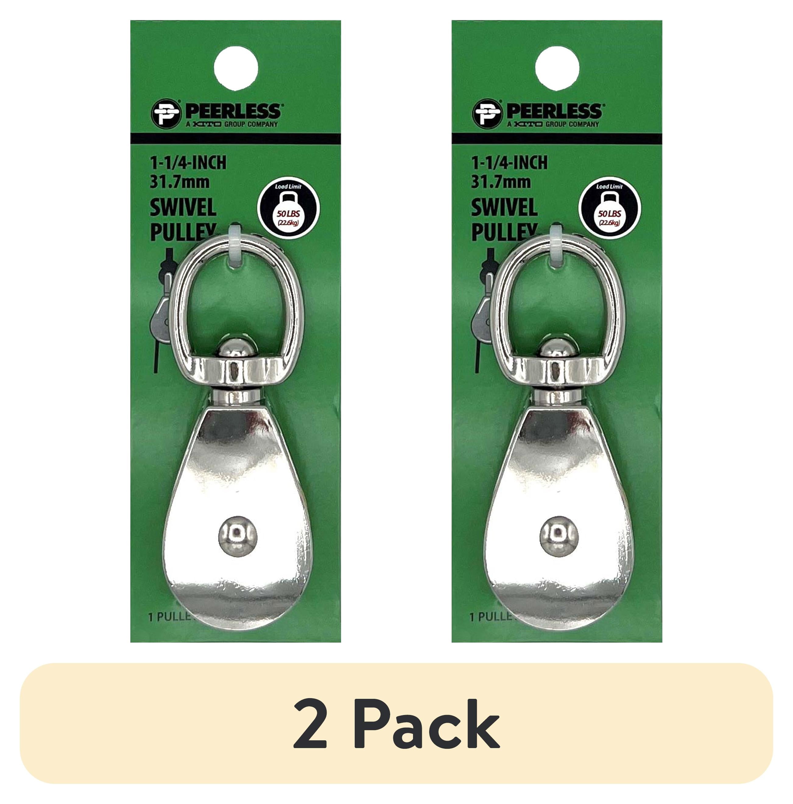 (2 pack) 1 1/4" Swivel Pulley, Zinc, Peerless Chain Company, #4730138 ...
