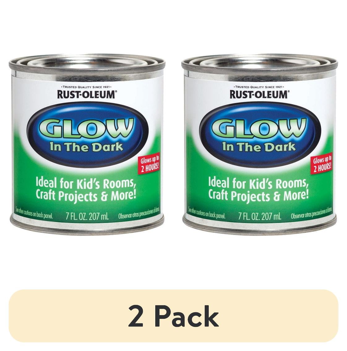 (2 pack) 1/2 pt Rust-Oleum 214945 Specialty Glow In The Dark Paint ...