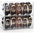 2 pack 10-Grid Clear Acrylic Belt Organizer, Anti-Scratch Compartment ...