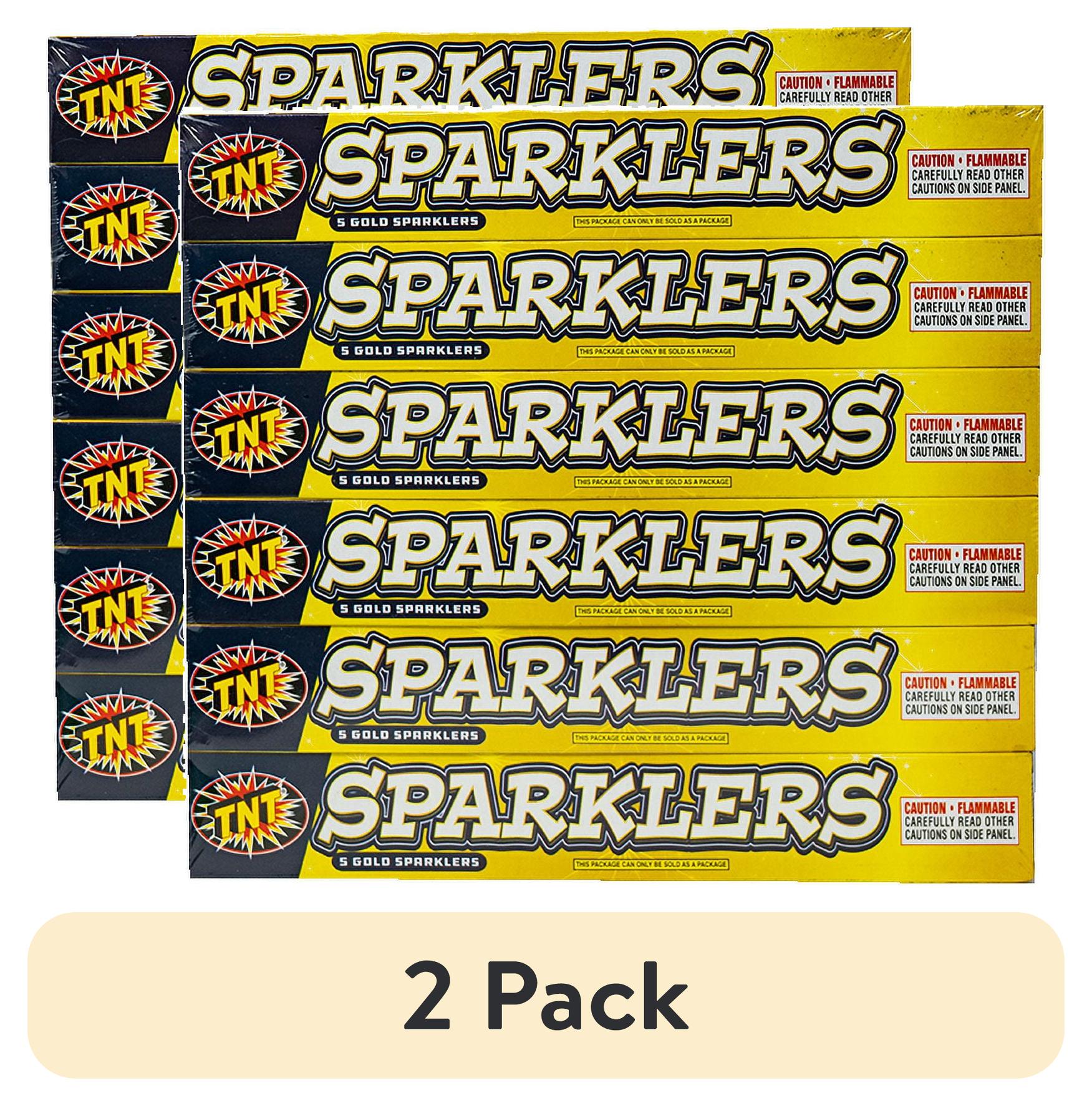(2 pack) #10 Sparklers, TNT Fireworks, Gold Sparklers, Any Occasion ...