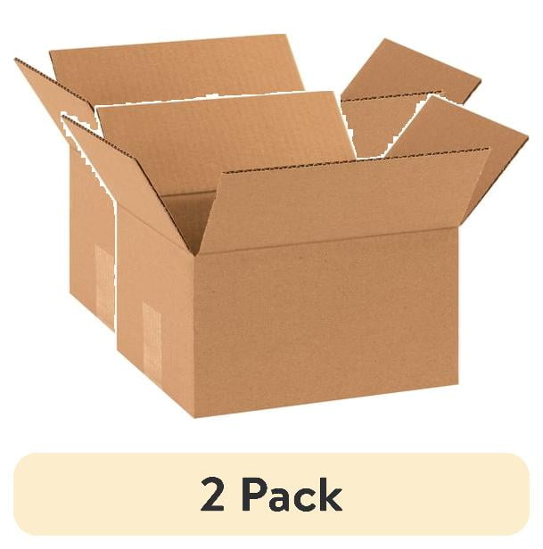 (2 pack) 10 x 8 x 6" Corrugated Boxes - 25 Per Bundle - Walmart.com