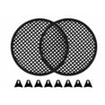 2 pack 12" INCH GRILL WAFFLE SPEAKER SUB WOOFER GRILLS WITH CLIPS AND ...