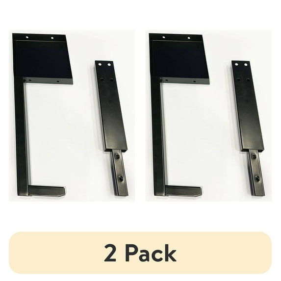 (2 pack) 12 in. H X 12 in. W X 2 in. D Black Metal Beam Light Overhang ...