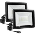 2-pack 150 floodlights, 16000 with 9.84 feet/3 meters cord plug switch ...