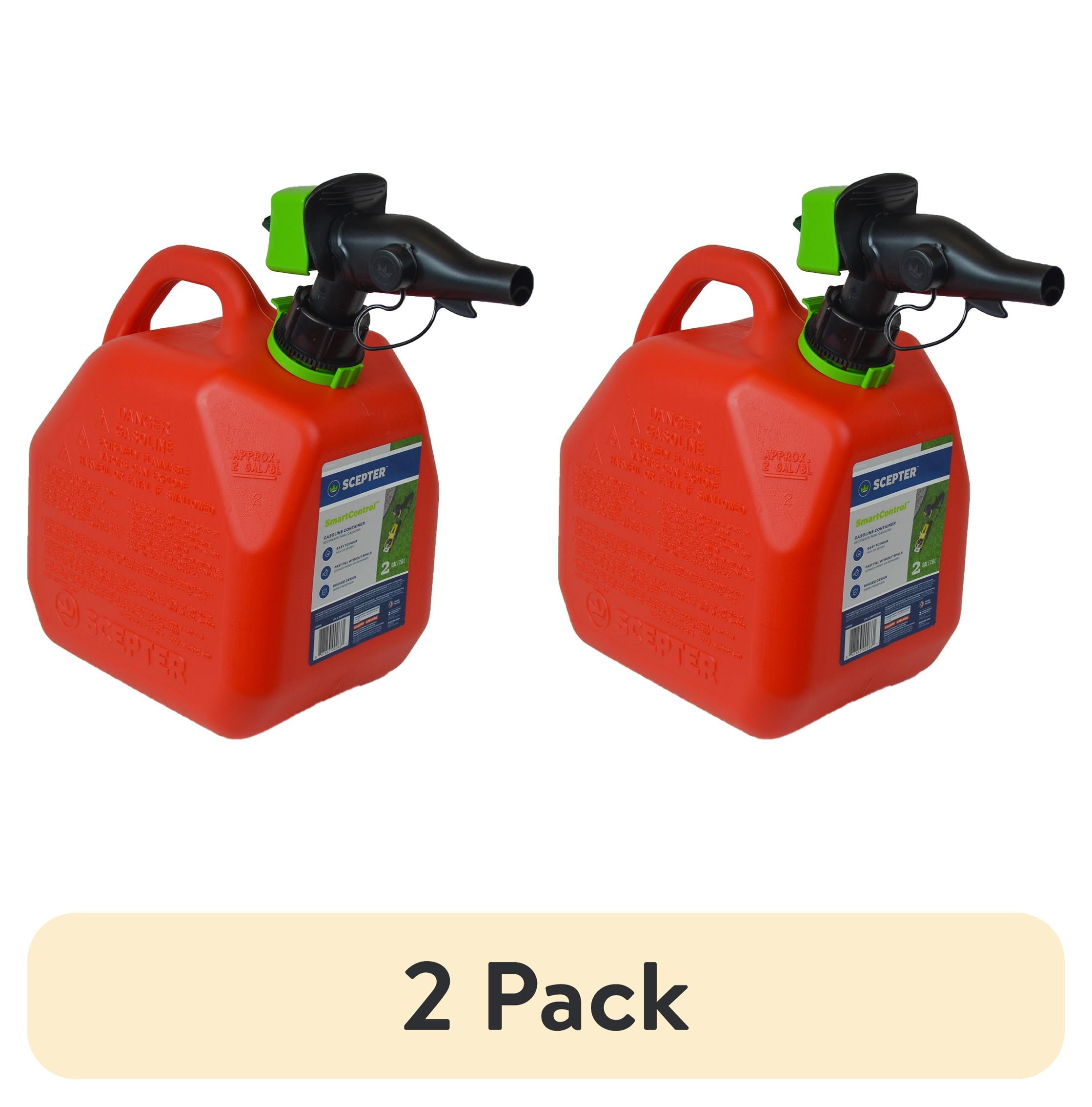 (2 pack) 2-GL Scepter SmartControl Gas Can Height 14", Length 9.70 ...