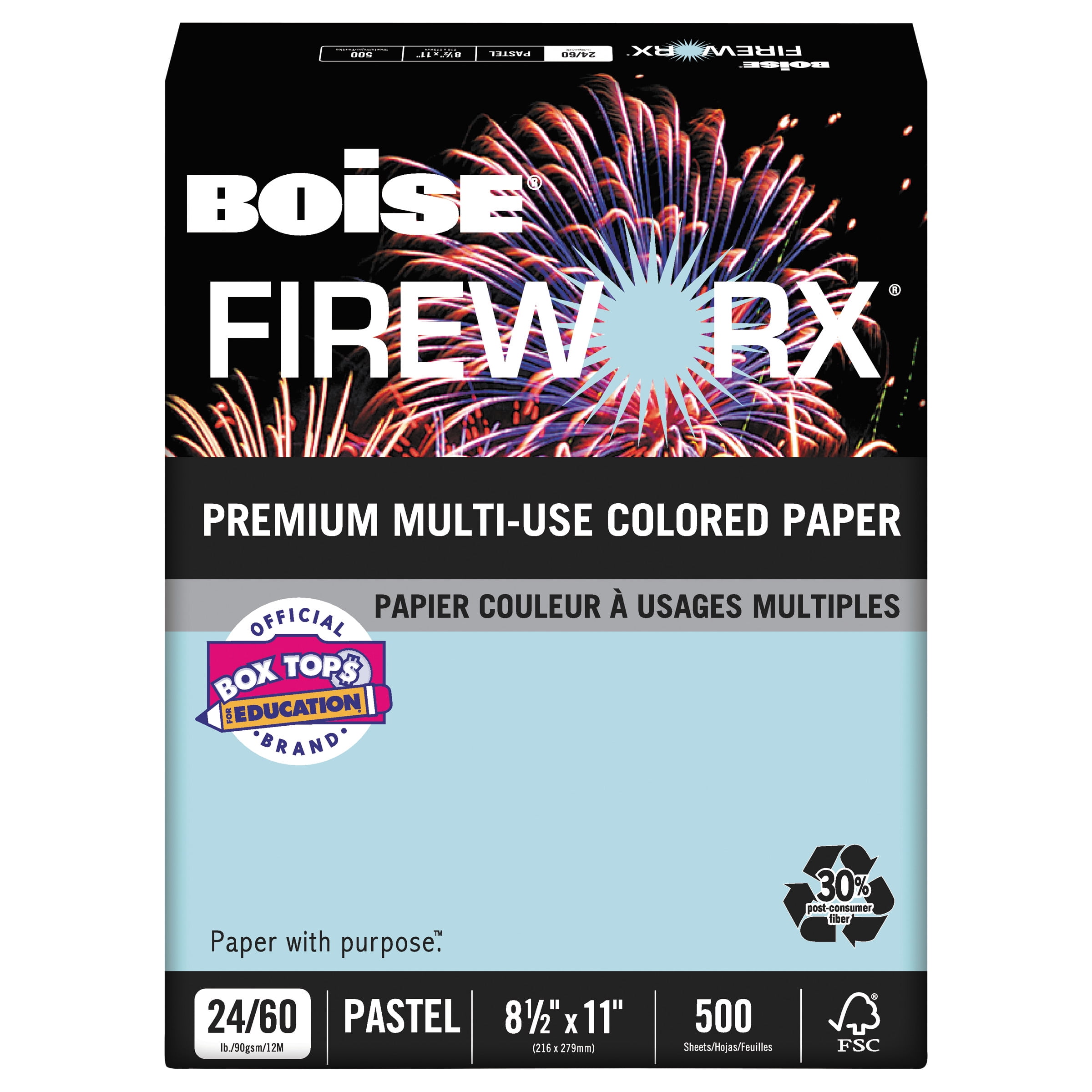 (2 pack) (2 Pack) Boise FIREWORX Colored Paper, 24lb, 8-1/2 x 11 ...