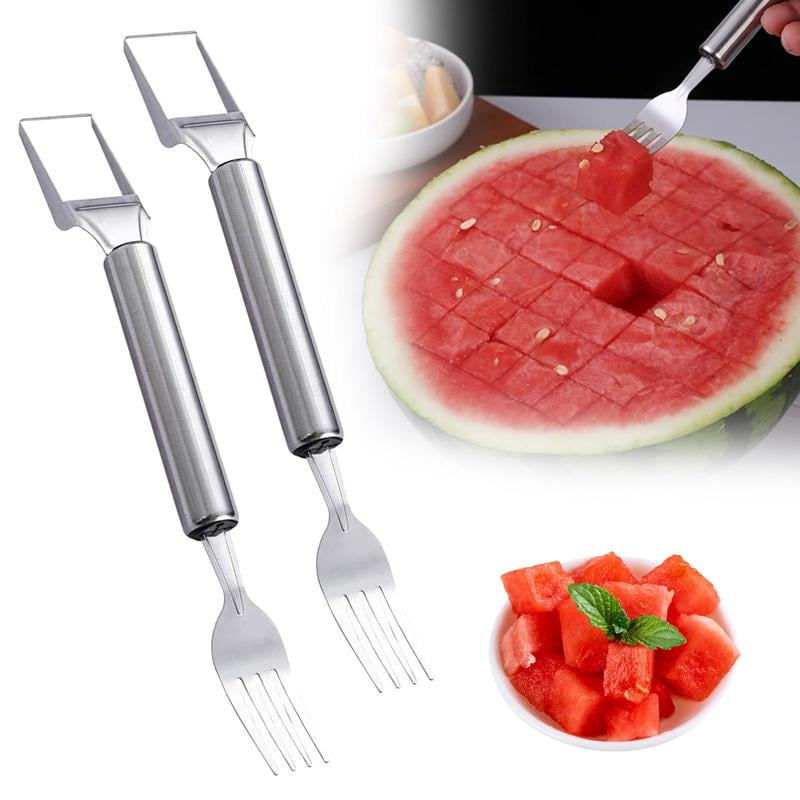 「2-pack」2-in-1 stainless steel fruit cutter, 2025 new portable double ...