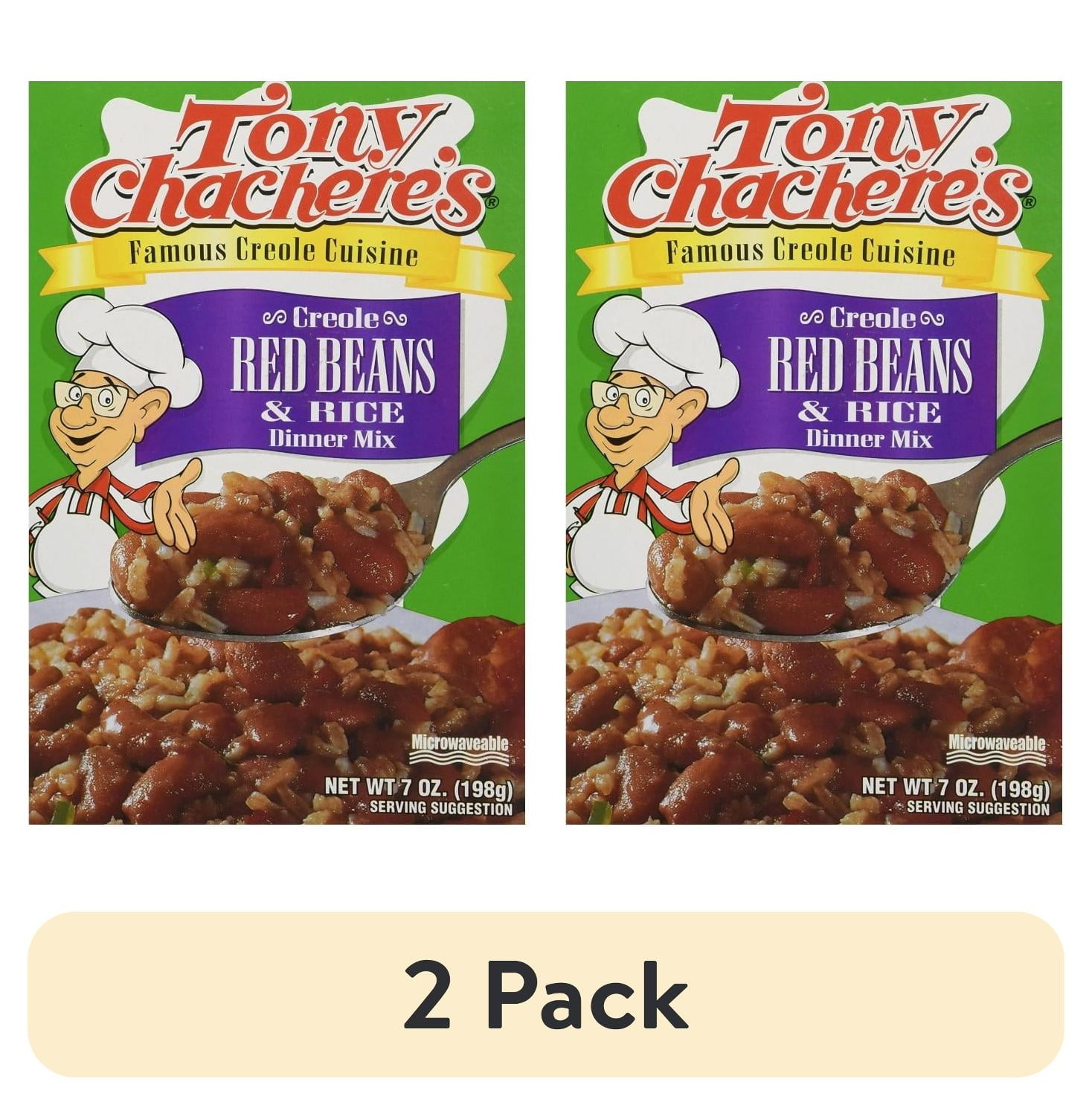 (2 pack) (2 pack) Tony Chachere Rice Dinner Mix, Red Beans and Rice ...
