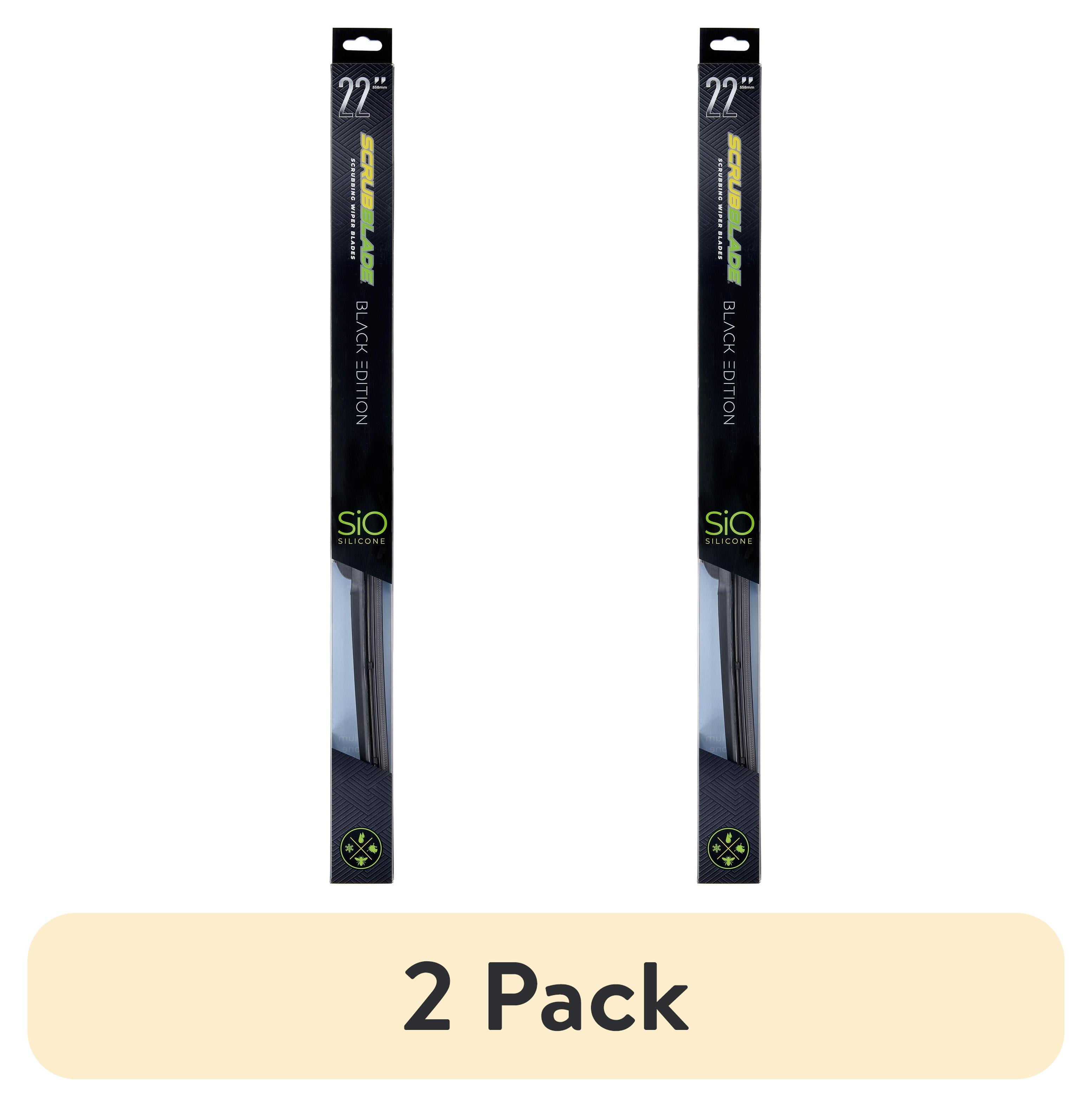 (2 pack) 22" 550mm Scrubblade Black Edition Silicone Wiper Blade - Walmart.com