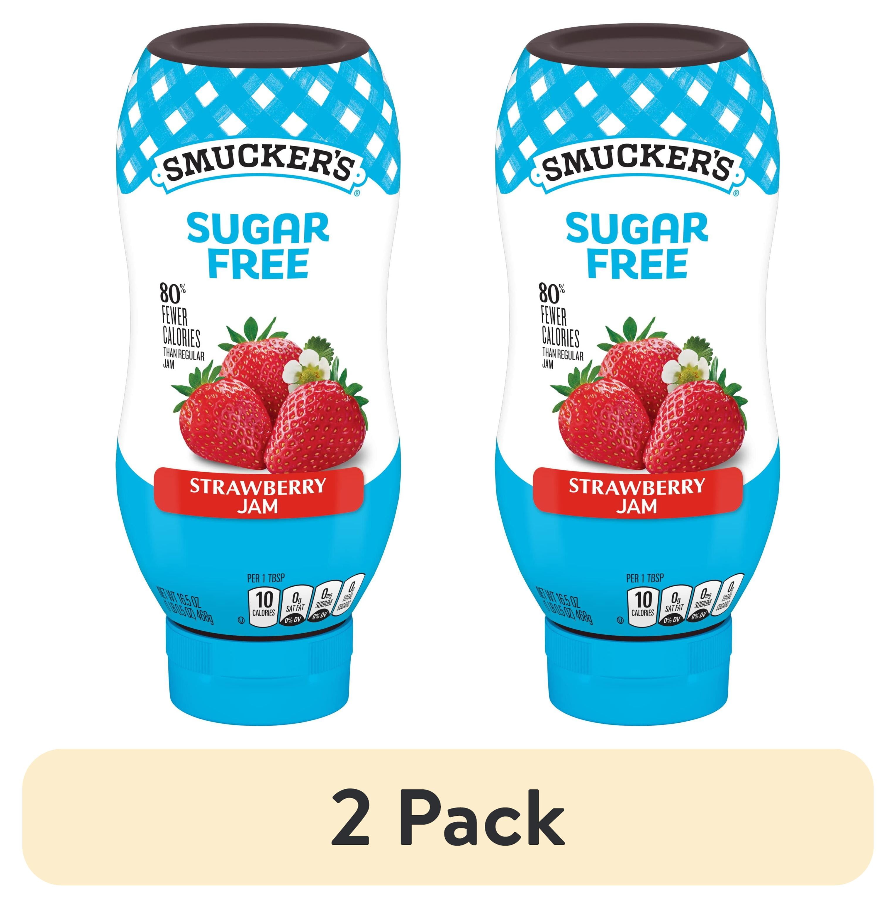 (2 pack) 2X - Smucker’S Sugar Free Strawberry Squeezable Jam, 16.5 ...