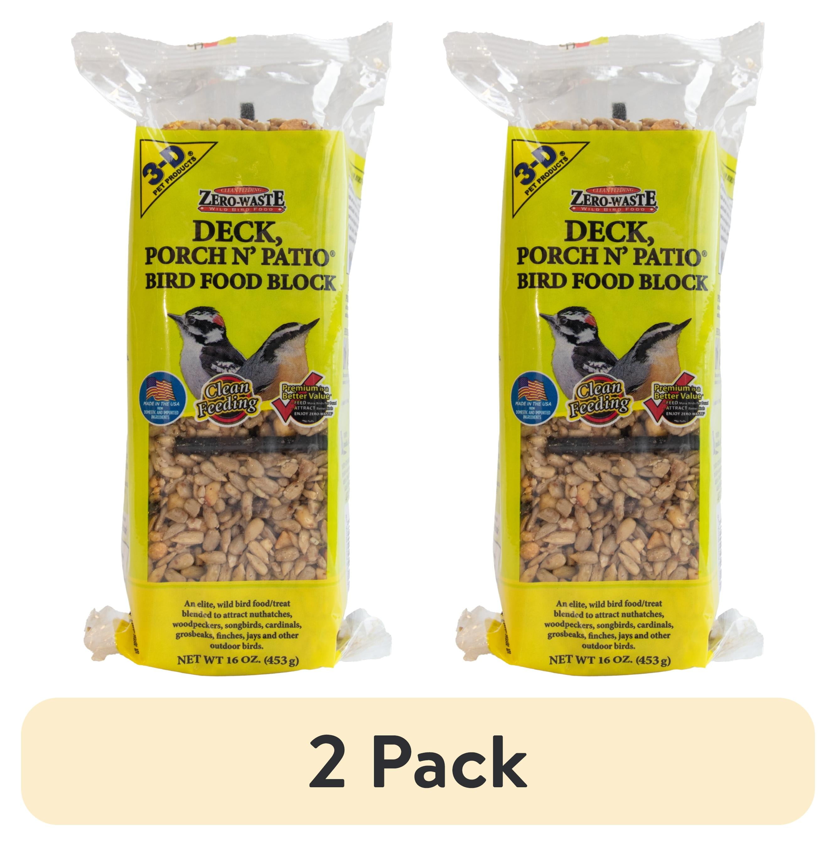 (2 pack) 3-D Pet Products Deck Porch and Patio Wild Bird Food Block ...