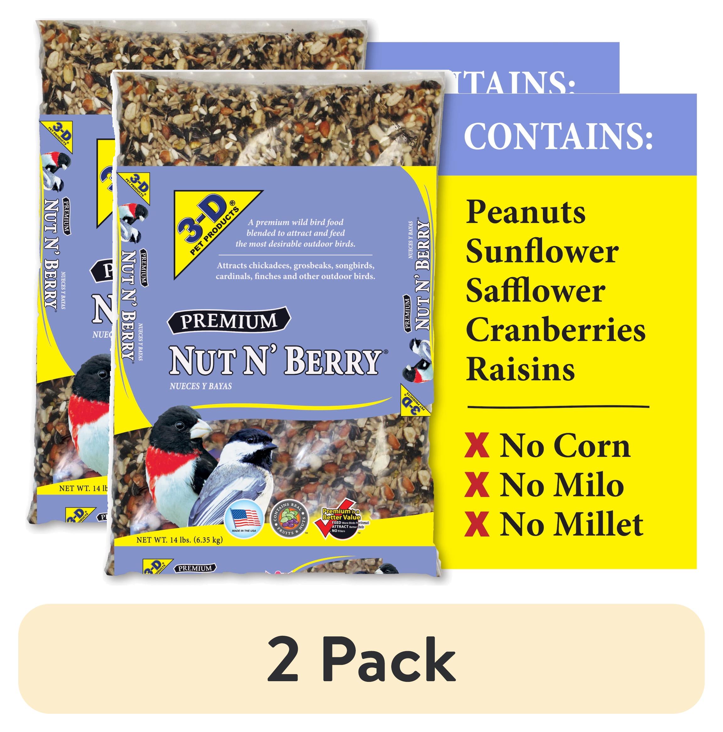 (2 pack) 3-D Pet Products Premium Nut N' Berry Blend Dry Wild Bird Food ...