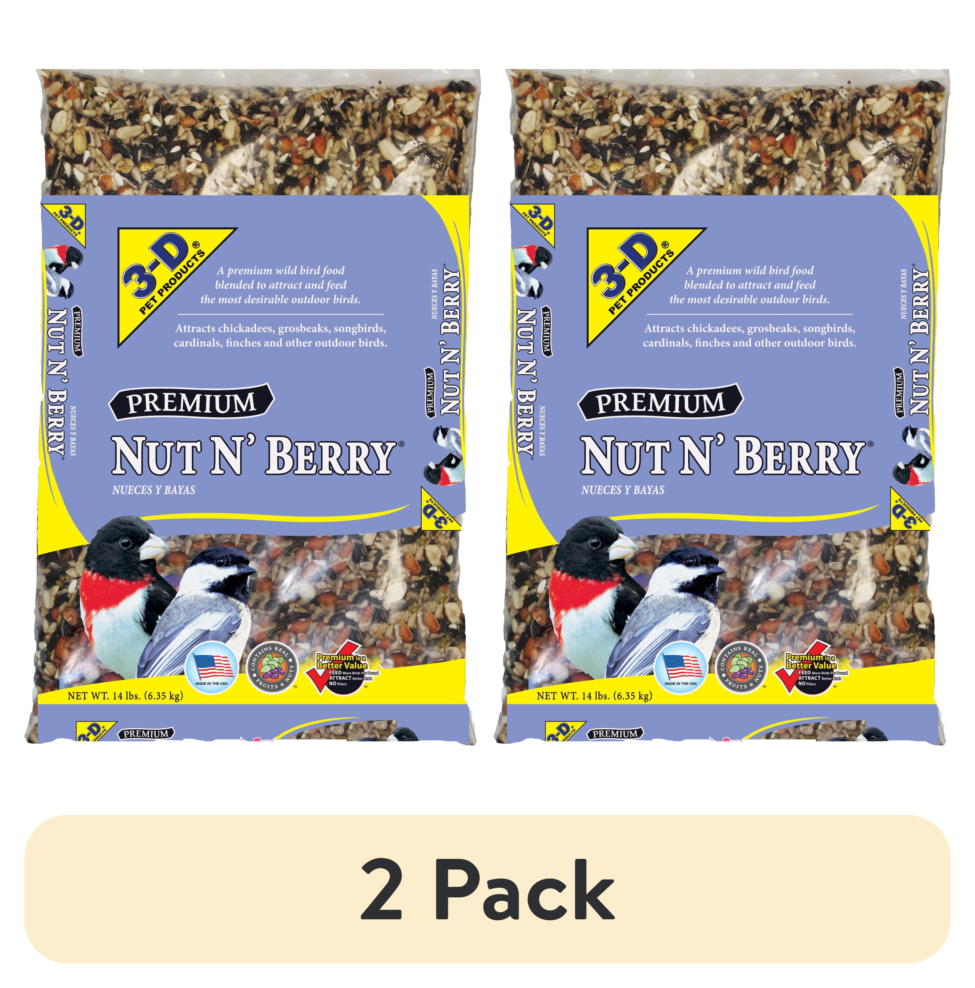(2 pack) 3-D Pet Products Premium Nut N' Berry Blend Dry Wild Bird Food ...