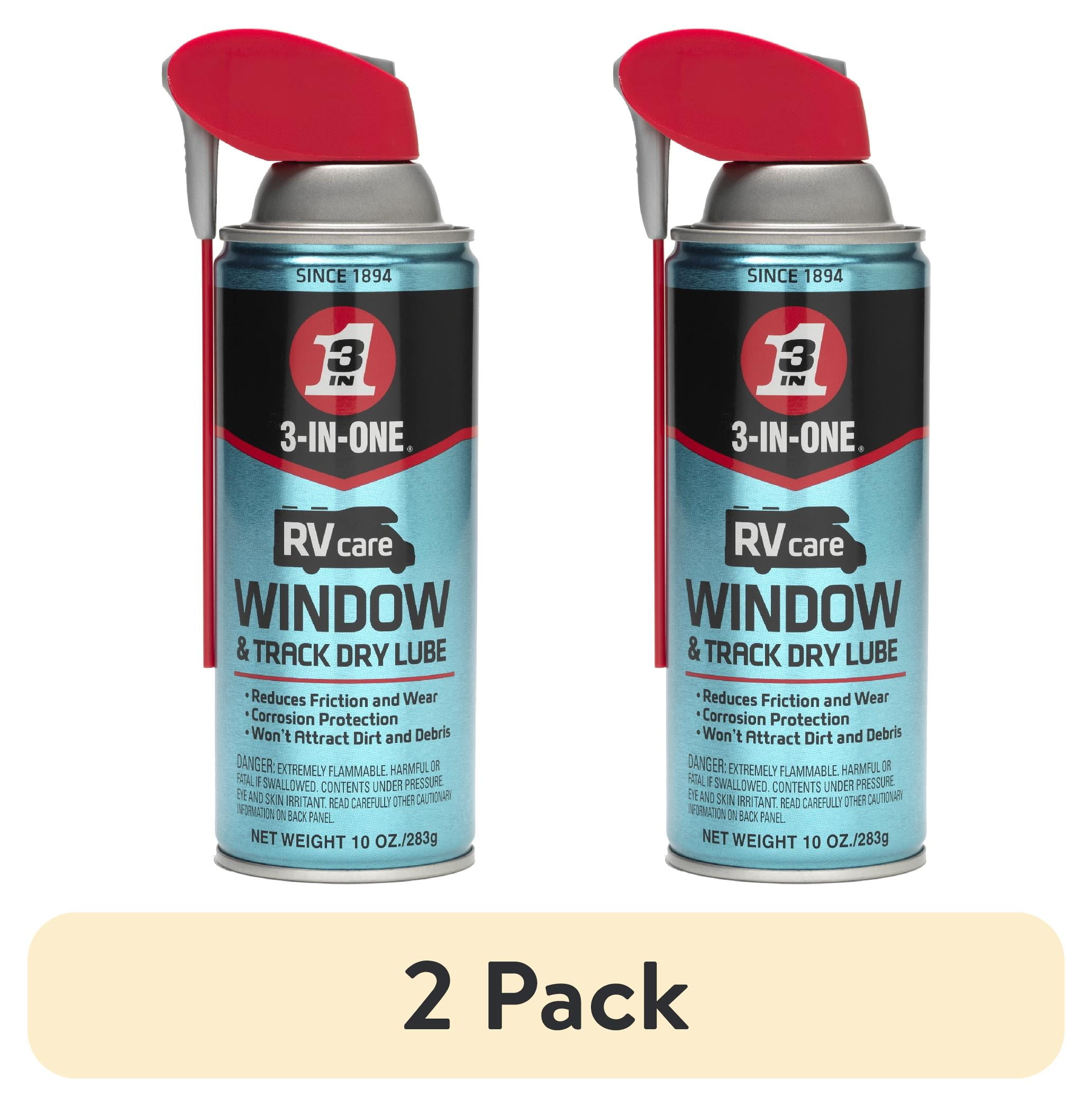 (2 pack) 3-IN-ONE RVcare Window & Track Dry Lube size 10 oz. not for ...