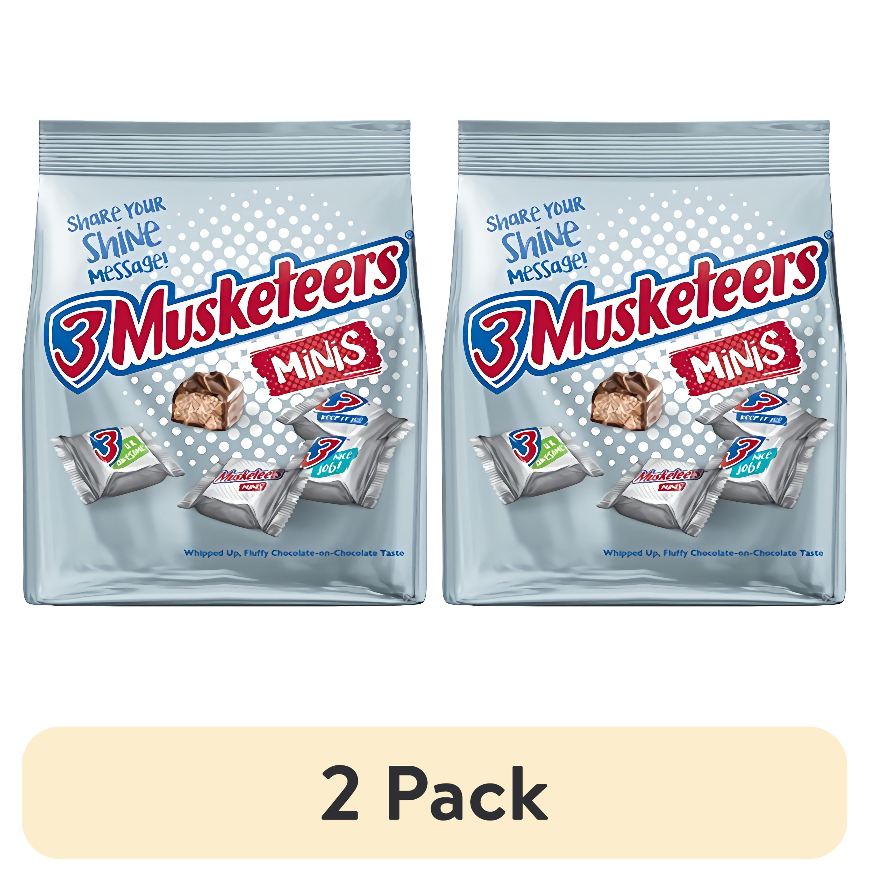 (2 pack) 3 MUSKETEERS Chocolate Minis Size Candy Bars 8.4 Ounce Bag ...