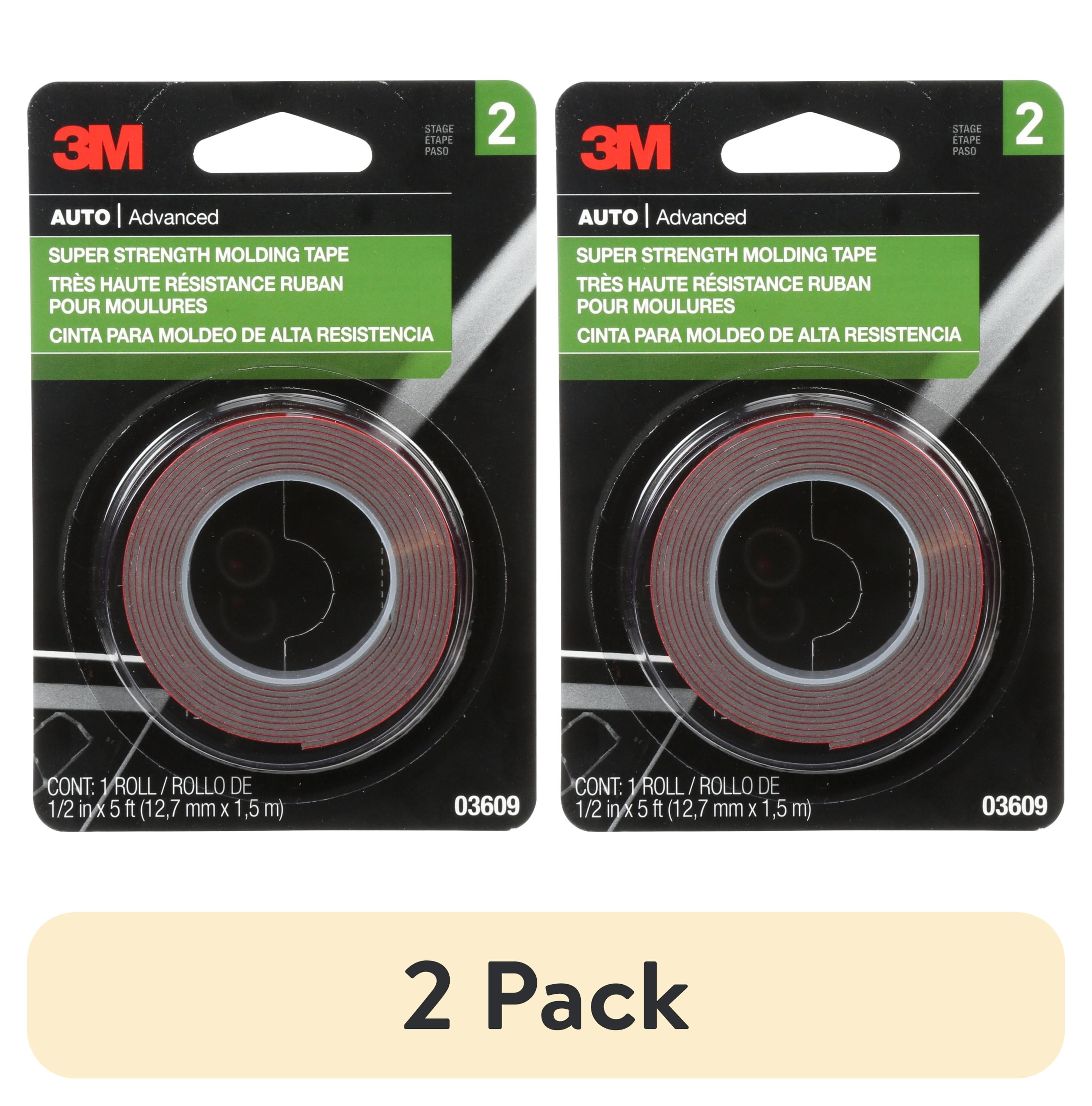 (2 pack) 3M Automotive Super Strength Molding Tape, Double-Sided ...