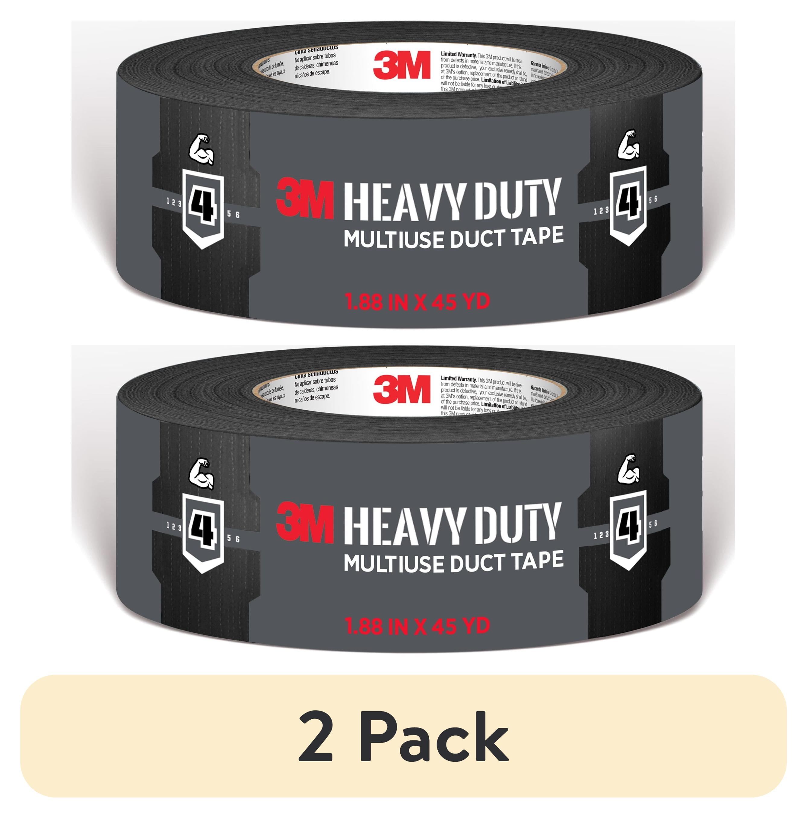 (2 pack) 3M Heavy Duty Black Duct Tape, 1.88 in. x 45 yd., 1 Roll - Walmart.com