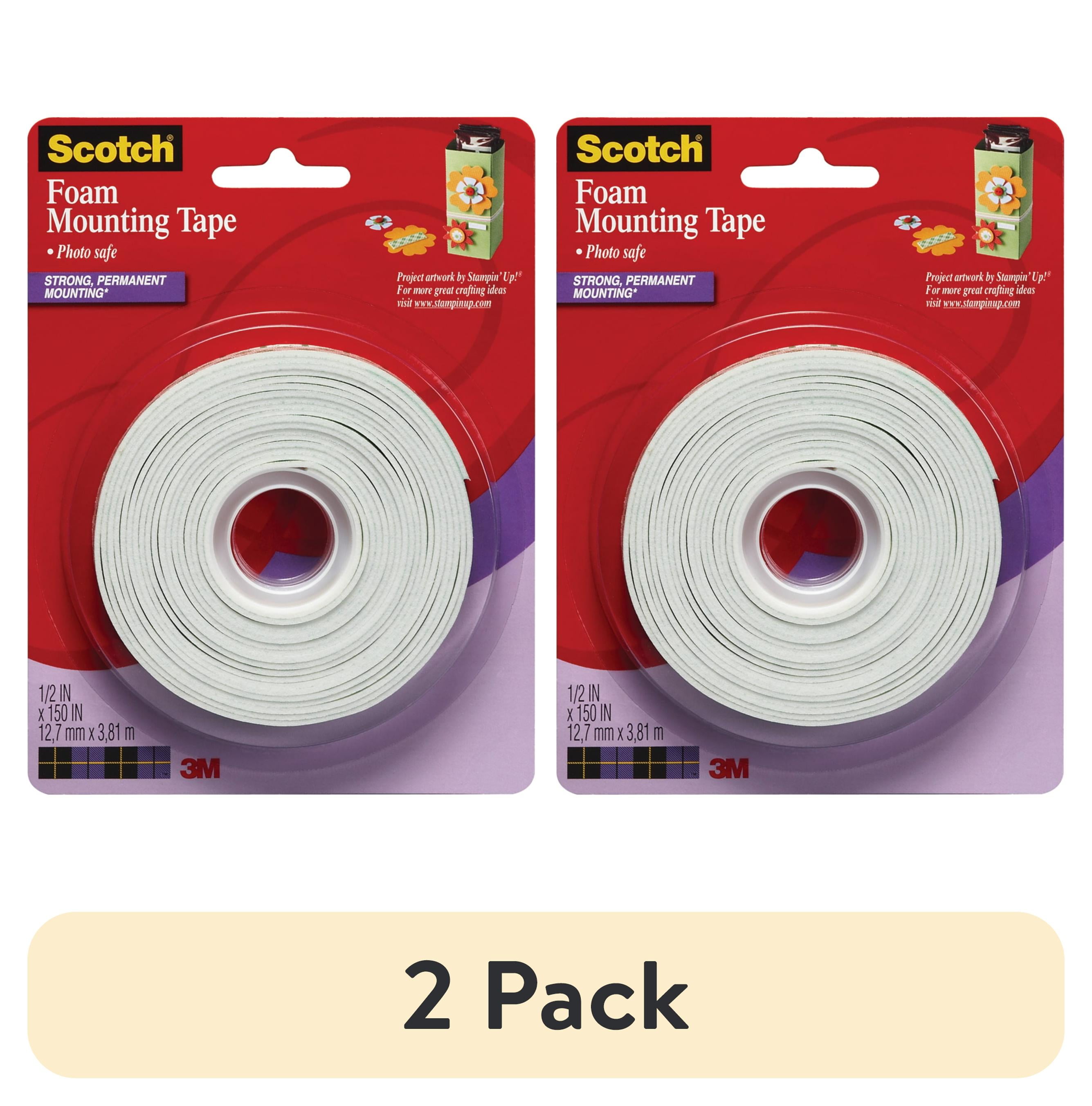 (1 pack) 3M Scotch Craft Mounting and Rubber Stamping Foam Tape, 1/2" x ...