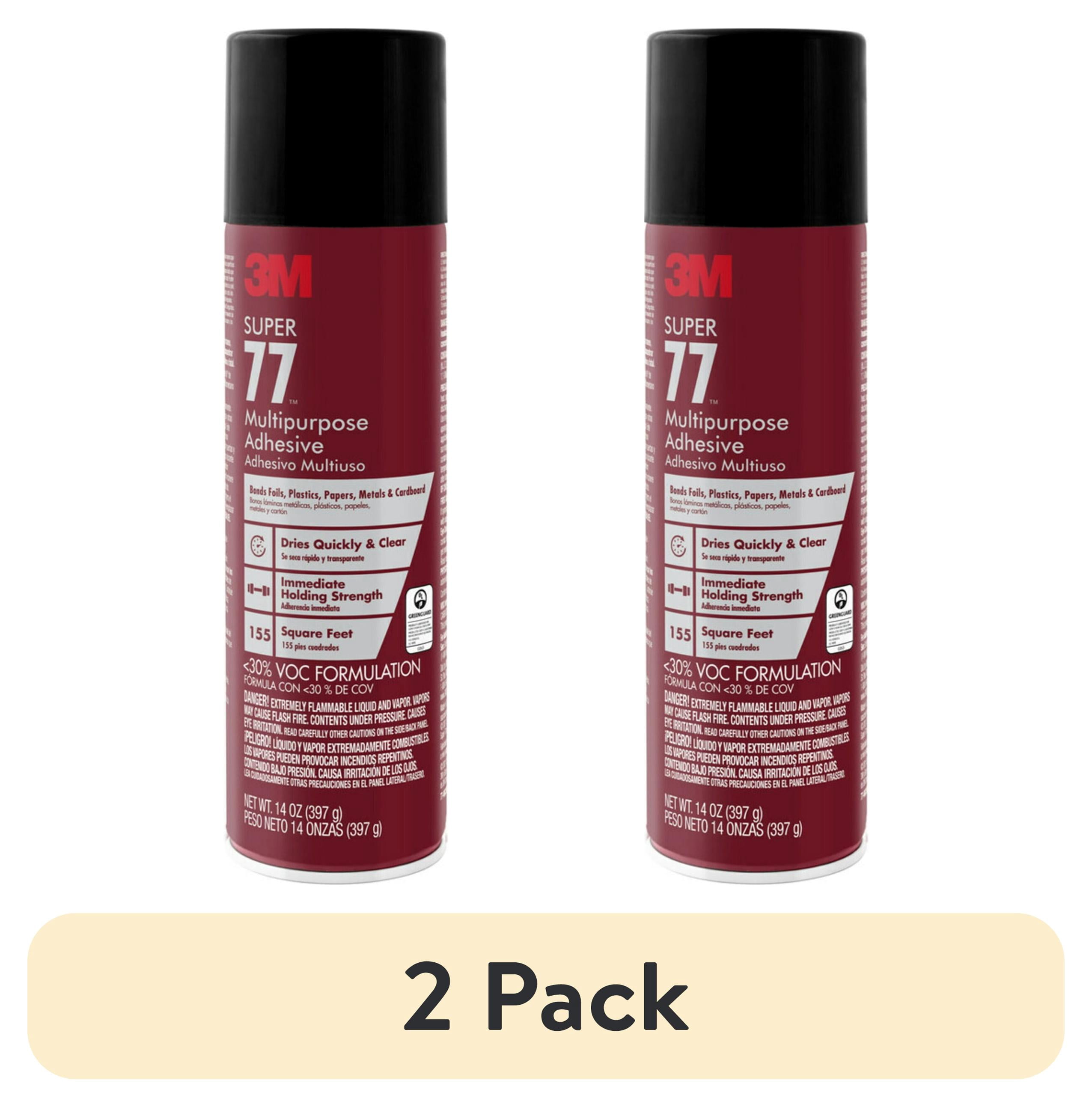 (2 pack) 3M Super 77 Super Strength Spray Adhesive 14 oz - Walmart.com