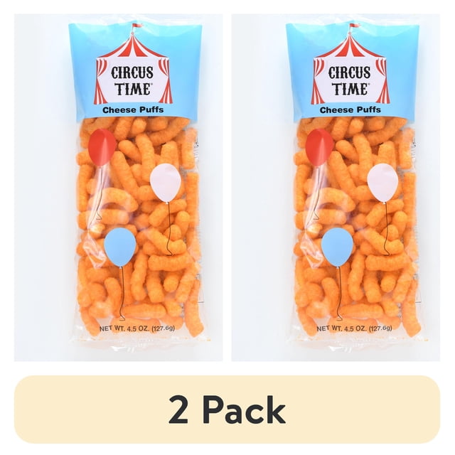 (2 pack) 4.5oz Circus Time Cheese Puffs - Walmart Business Supplies