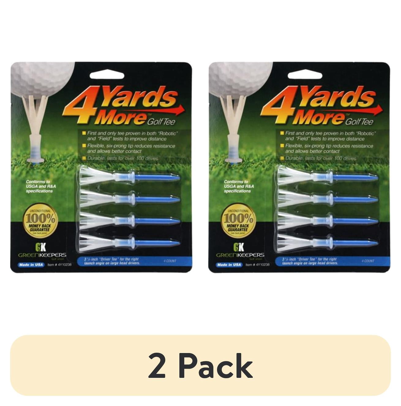 4 Yards More Golf Tees 3 1/4 Inch Pack of 4 Flexible Contact for Longer ...