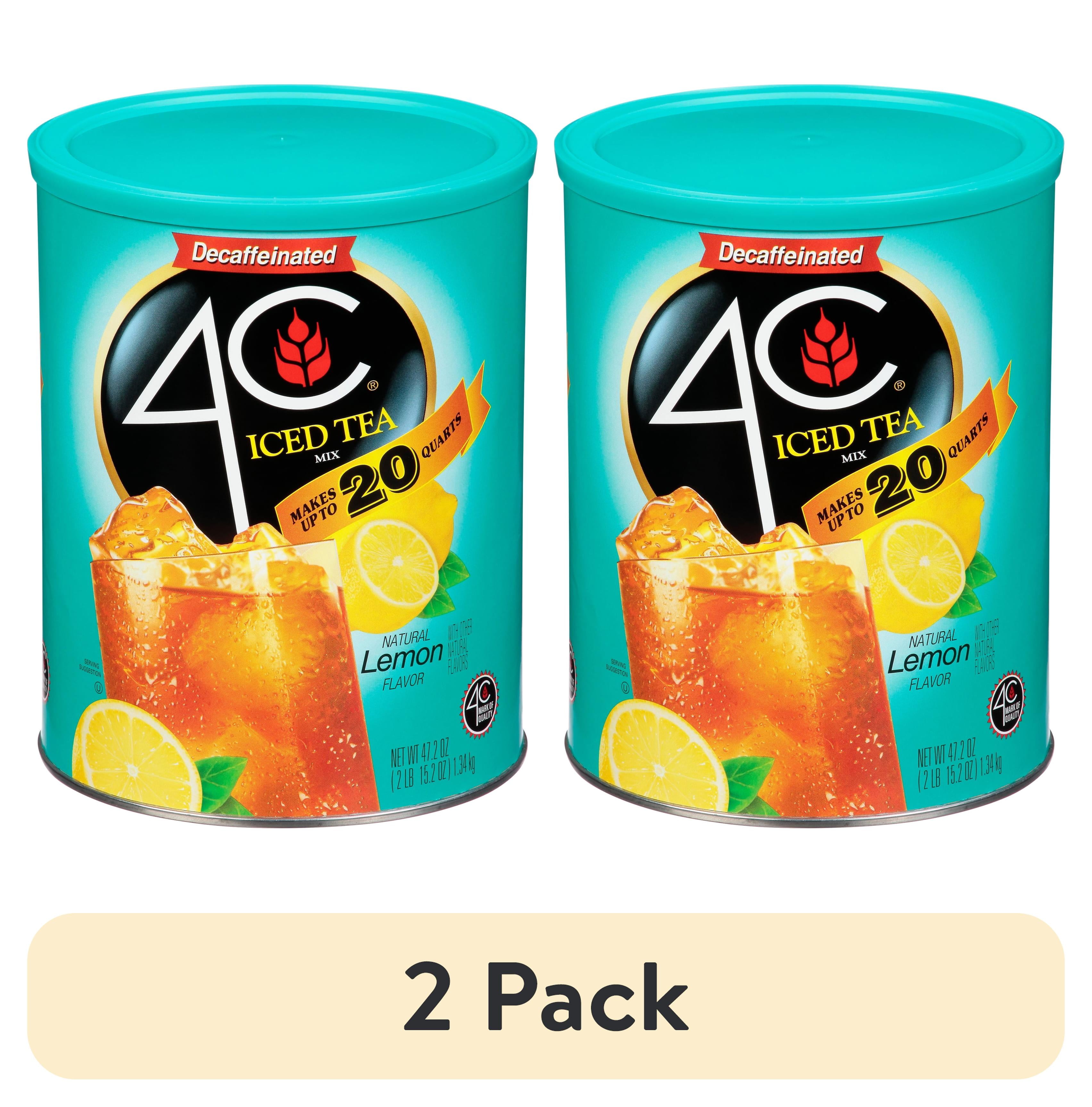 (2 pack) 4C Decaf Iced Tea Mix, Lemon, 47.2 oz, 1 Ct - Walmart.com