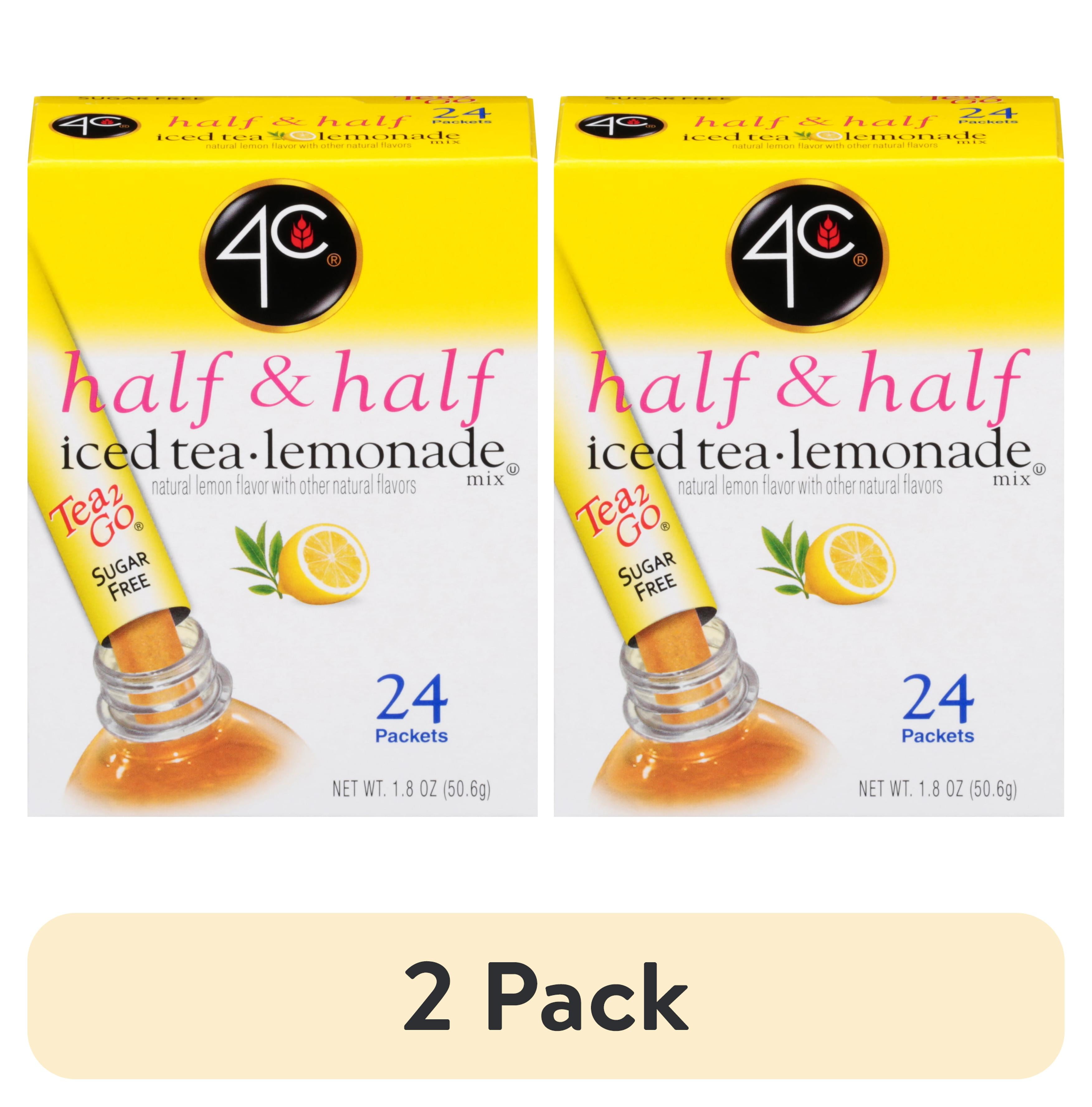 (2 pack) 4C Totally Light Half, & Half Lemonade Iced Tea Mix, 1.5 oz ...
