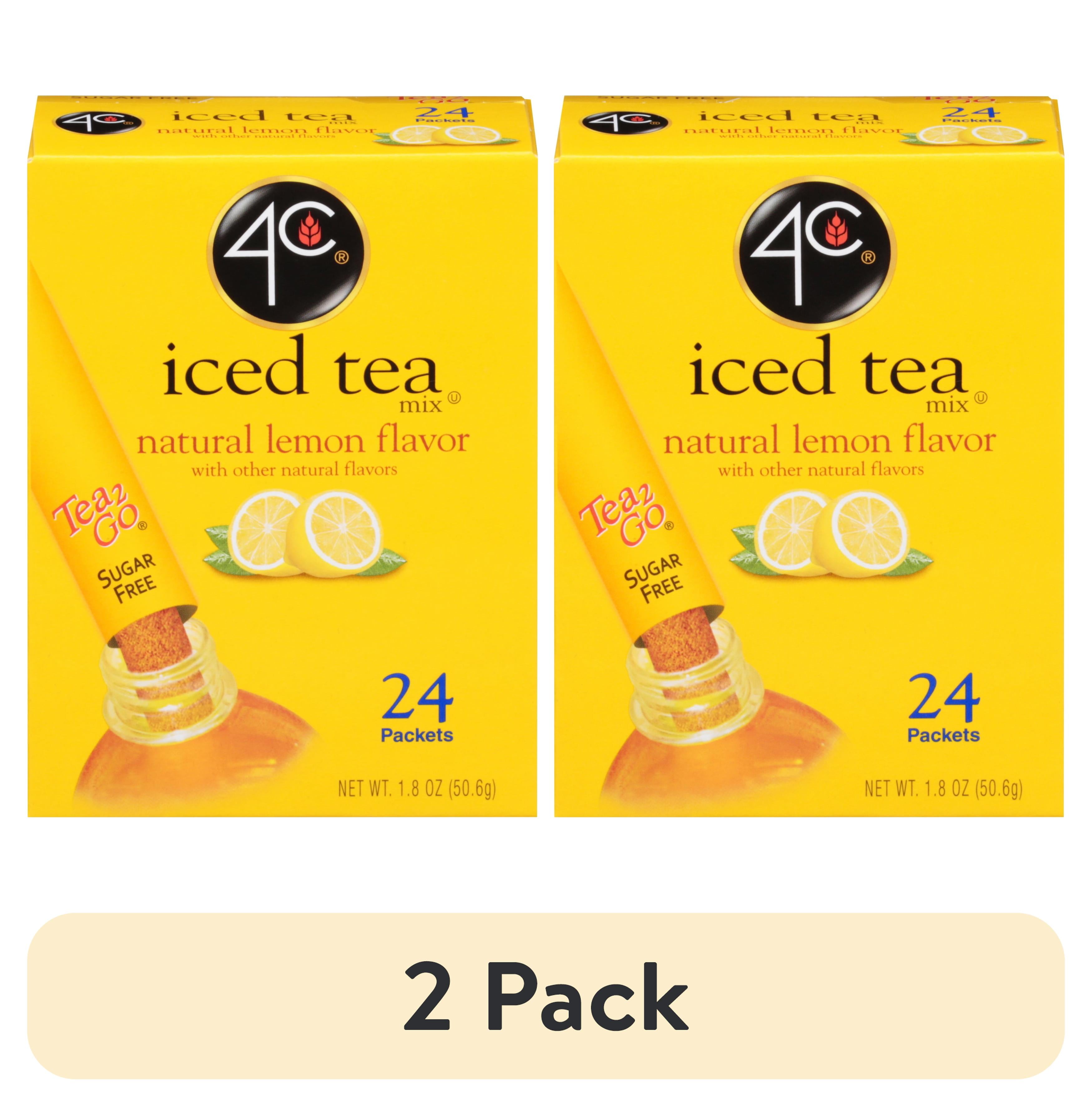 (2 pack) 4C Totally Light Natural Lemon Iced Tea Mix, 24ct - Walmart.com