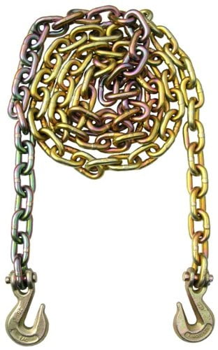 2 pack 5/16" x 20' G70 Tow Chain Binder Tie Down Flatbed Truck Trailer ...