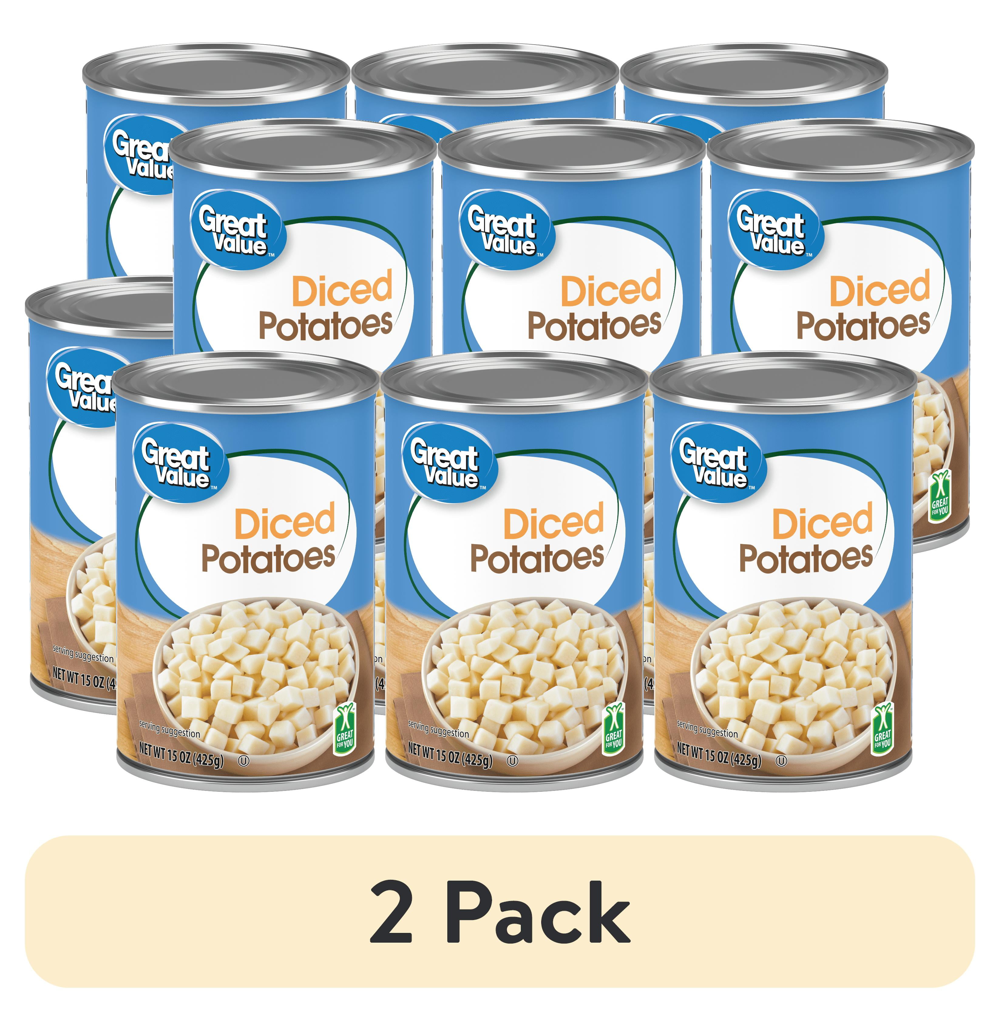 (2 pack) (6 Cans) Great Value Canned Diced Potatoes, 15 oz - Walmart.com