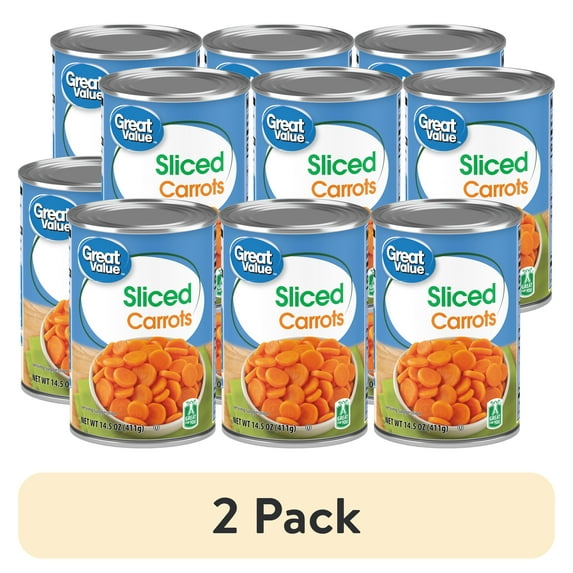 (2 pack) (6 Cans) Great Value Canned Sliced Carrots, 14.5 oz - Walmart.com