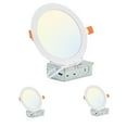 2 pack 6 Inch 5CCT LED Recessed Ceiling Dimmable Panel Light with ...