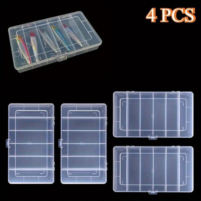 2 pack 6 grids Tackle Box Organizer Mascara Brushes Container Fishing ...